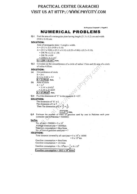 Numericals 03 | PDF