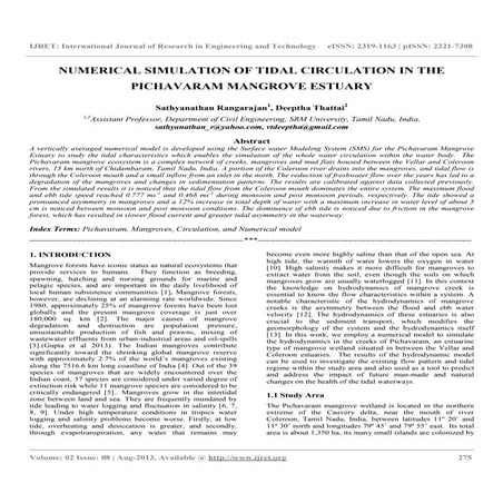 Numerical Simulation Of Tidal Circulation In The Pdf