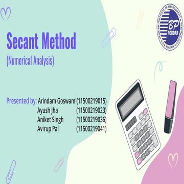 Secant Method | PPTX