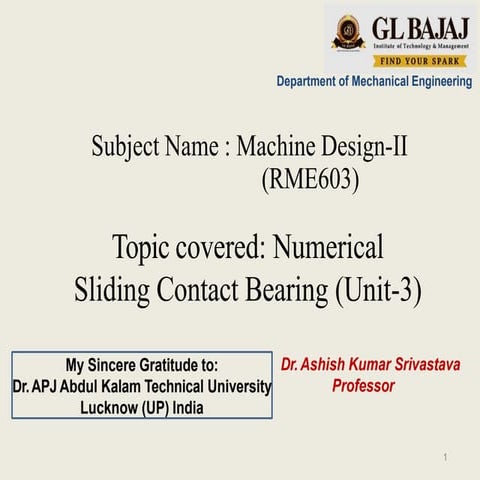 lecture 4 (design procedure of journal bearing) | PDF