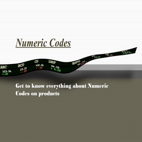 Numeric Codes Ppt 