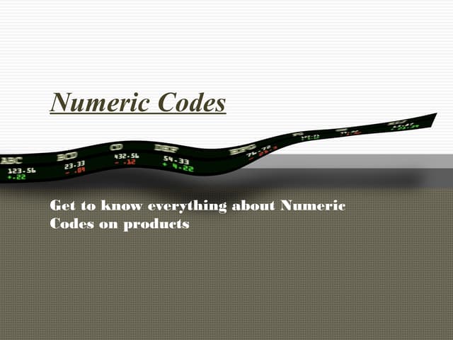 Numeric Codes Ppt