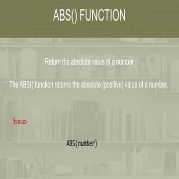 Numeric Functions In Sql Oracle Ppt 