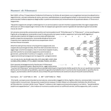 Numeri di Fibonacci | PDF