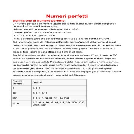 Numeri perfetti 3 | PDF
