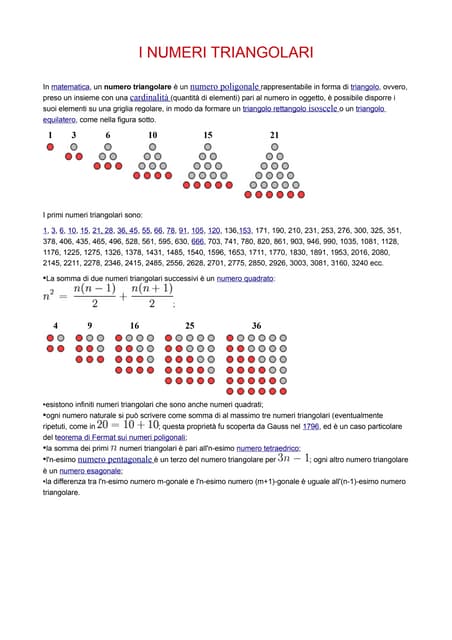Numeri Triangolari | PDF