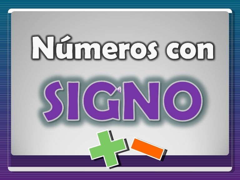 Números con signo