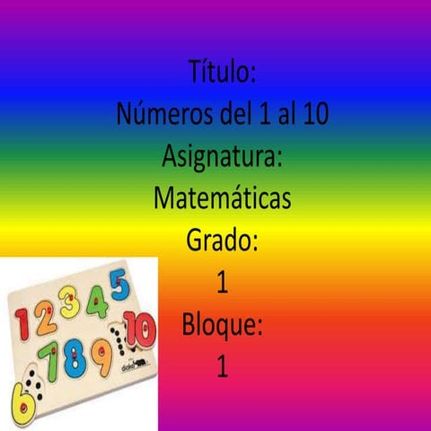 Numeros del 1 al 10 | PPTX