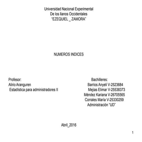 Números indices. | PPTX