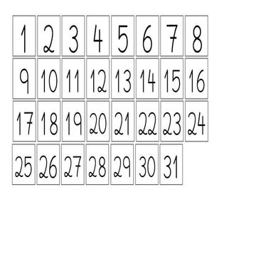 Números para calendário | PDF