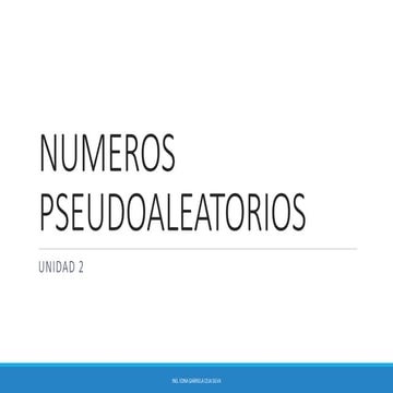 Numeros pseudoaleatorios | PPTX