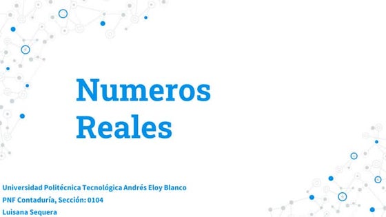 Números reales | PPT