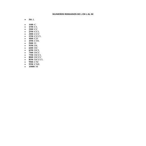 Tabla De Números Romanos 1 2000 Fichas Para Trabajar Con Números