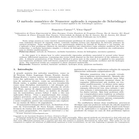 Numerov schrodinger | PDF