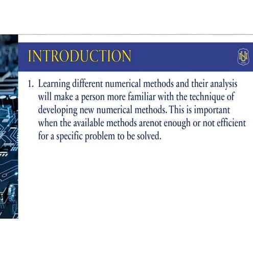 Introduction To Engineering Numerical Methods And Analsyis Ppt