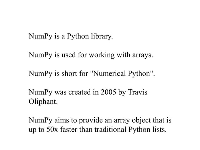 NumPy | PPTX