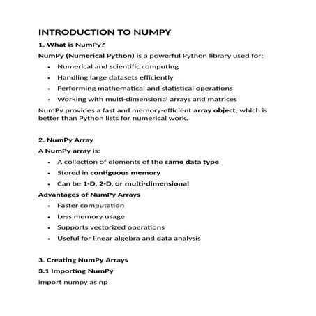 Comprehensive Introduction to NumPy for Efficient Numerical Computing ...