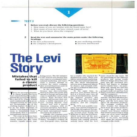 The Levi Story | PDF