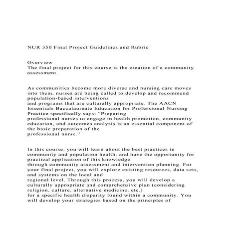 NUR 350 Final Project Guidelines and Rubric Overview .docx