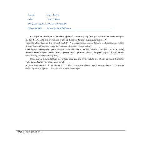 Codeigniter by faiz | PPTX