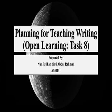 Planning to Teaching Writing | PPT