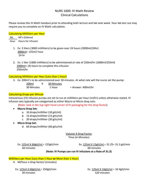 Intravenous fluid computations | PPT