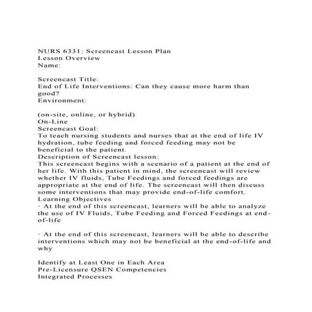 NURS 6331 Screencast Lesson PlanLesson OverviewNameScr.docx