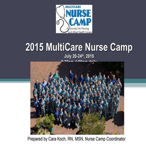 MultiCare Nurse camp final presentation 2015 | PPT