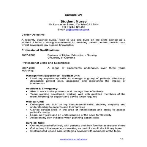 Nurse cv template | PDF