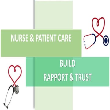 Nurse patient care Customer relationship | PPTX