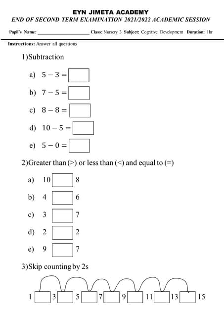 Nursery all papers | PDF