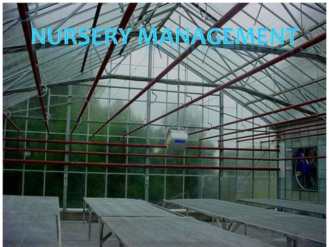 Nursery types, Structure, Components, Planning and Lay out of Nursery | PDF