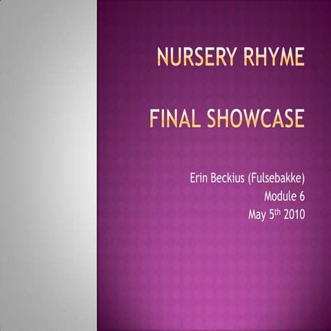 Nursery rhyme | PPTX