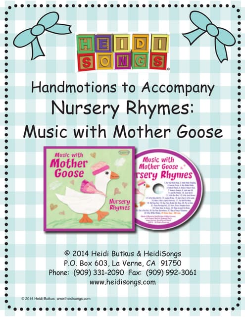 Preschool fingerplays and action rhymes | PDF