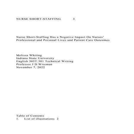 NURSE SHORT-STAFFING3Nurse Short-Staffing Has a Nega.docx