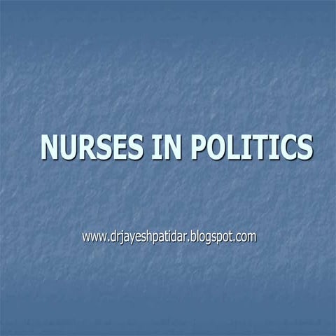 Nurses in politics | PPSX