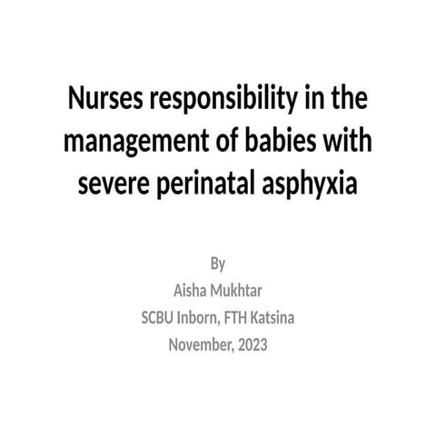 Neonatal asphyxia | PDF