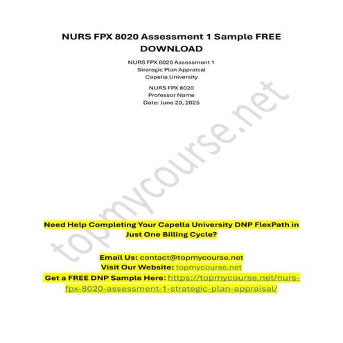 NURS FPX 8020 Assessment 1 - Capella DNP.pdf