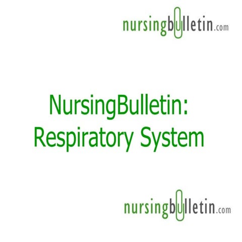 Respiratory System - Unit-2 of Anatomy & Physiology for Nursing ...