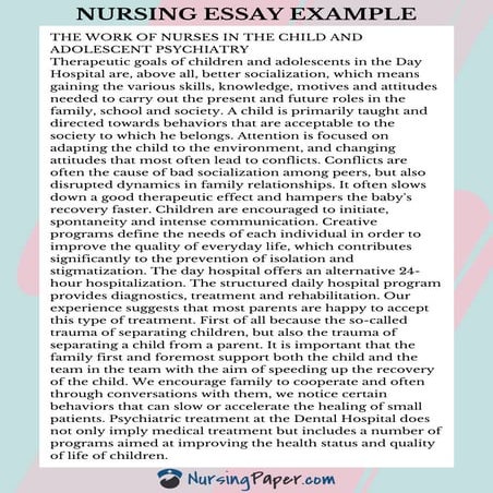 Nursing Essay Example | PDF