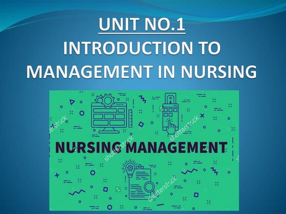 Introduction to Nursing Management | PPT