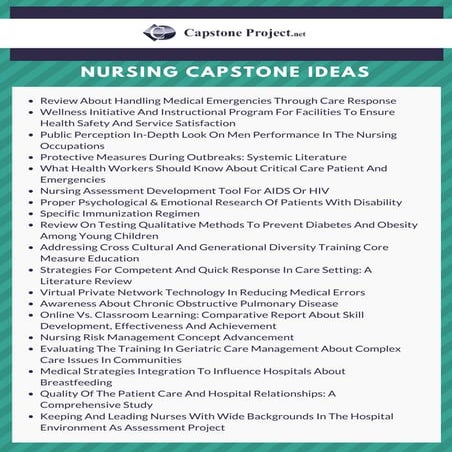 Nursing Capstone Paper Topics | PDF
