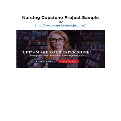 Nursing Capstone Project Sample | DOCX