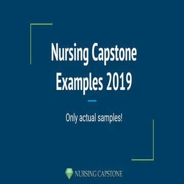 Nursing Capstone Examples 2019 | PPTX