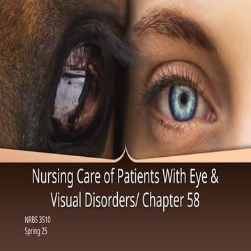 Nursing Care of Patients With Eye & Visual Disorders | PPTX