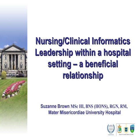 Nursing Clinical Informatics - Suzanne Brown | PPT | Medical Health