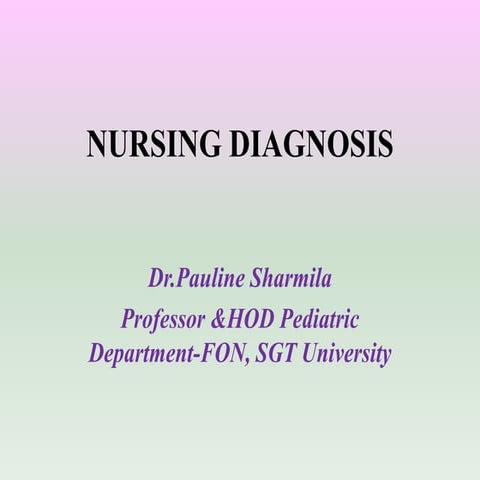 Nursing diagnosis | PPTX