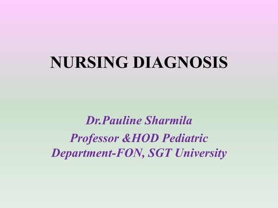 Types of NANDA-I Nursing Diagnosis | PPT