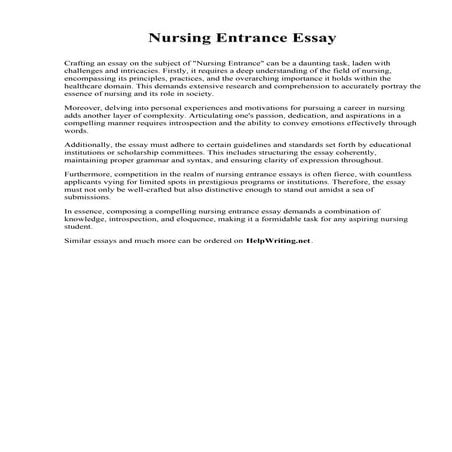 Nursing Entrance Essay.pdf