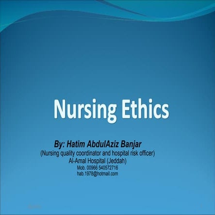 Nursing ethics | PPT